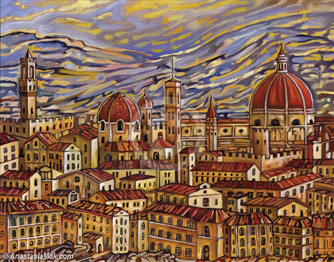 Florence Print, Florence Roofs, Duomo, Florence Italy, Florence Art, by ...