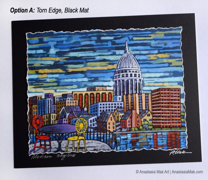 Madison Skyline, Madison Print, Madison Wisconsin, Union Terrace, by ...
