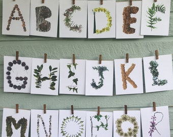 Woodland Alphabet Poster Phonetic Alphabet Poster Nature - Etsy