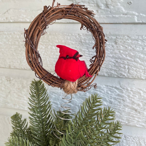Cardinal Christmas Tree Topper - Etsy