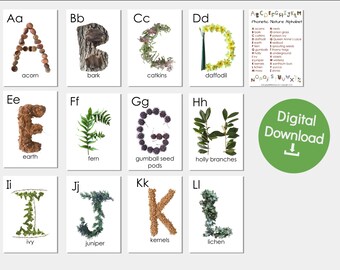 Woodland Alphabet Poster Phonetic Alphabet Poster Nature - Etsy