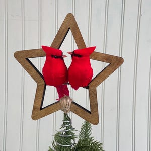 Bird Tree Topper for Woodland Theme - Couple Tree Topper - Rustic ...