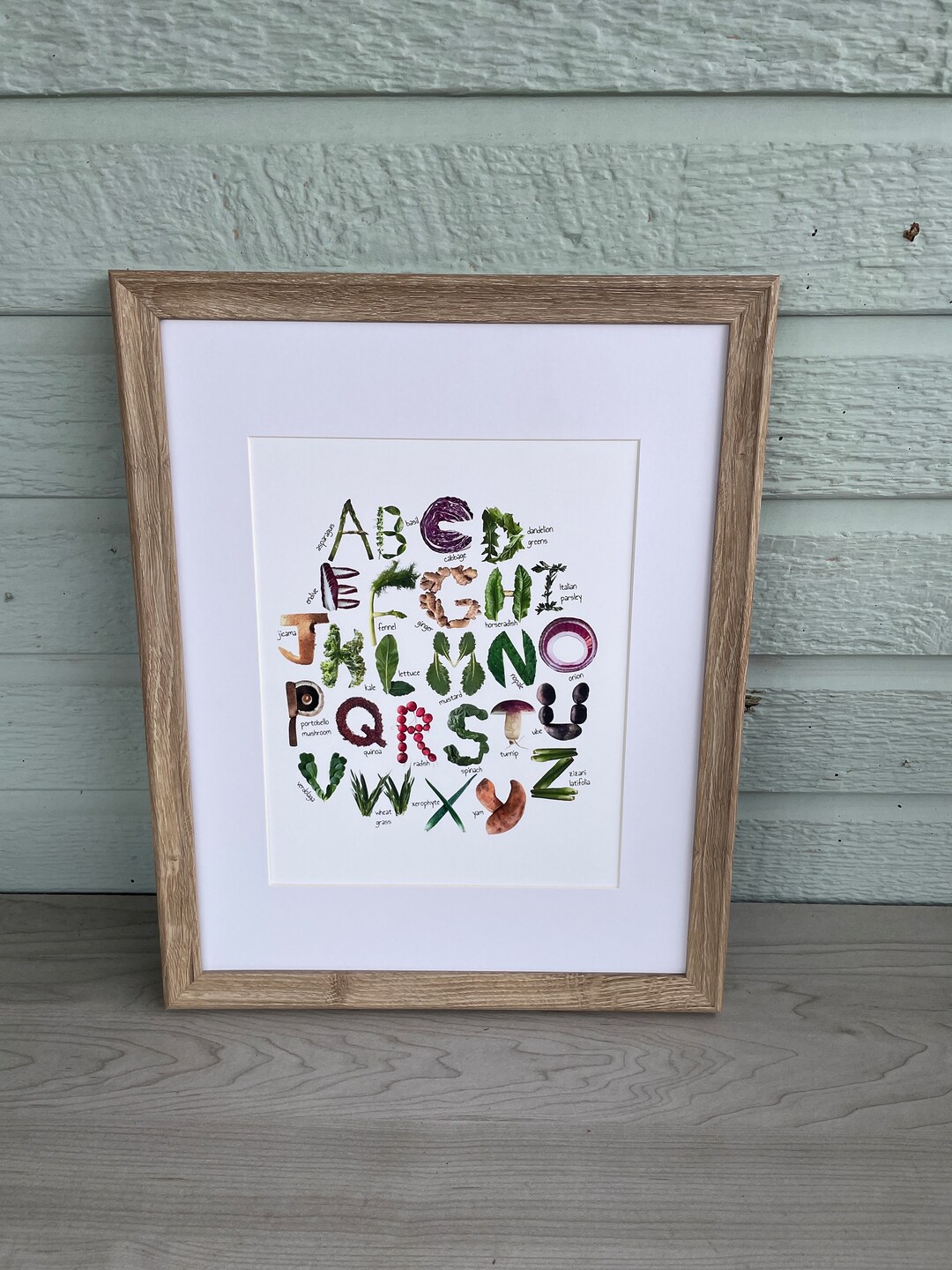 Vegetable Alphabet Poster Unframed Print for Veggie Themed Nursery or ...