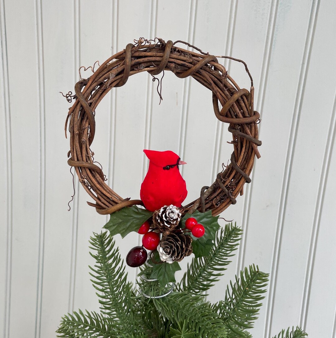 Cardinal Tree Topper - Unique With Nature Tree Topper - Etsy