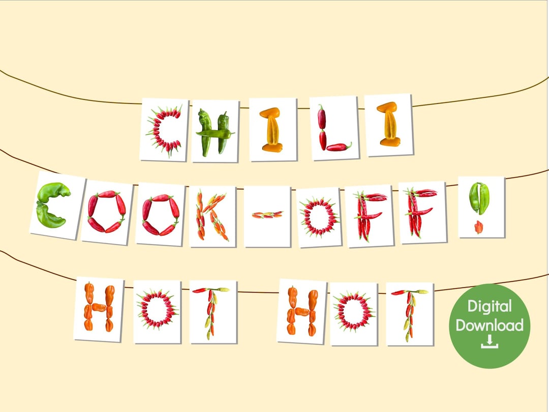 Chili Cook off Banner Digital Download for Chili Cook-off - Etsy
