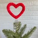 Heart Tree Topper for Your Valentine Tree 3, 4 or 6 Inch Hearts Choose ...