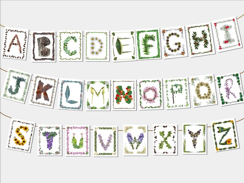 Printable Alphabet for a Woodland Classroom or Nursery Make a - Etsy