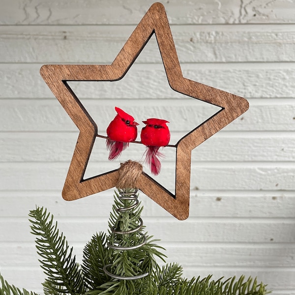 Cardinal Christmas Tree Topper - Etsy