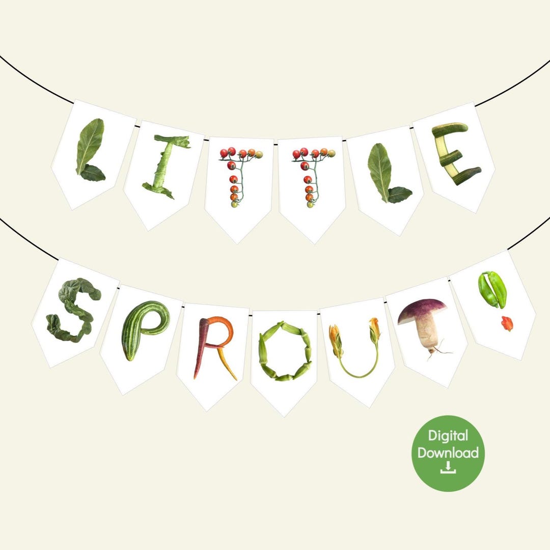Little Sprout Printable Baby Shower Party Banner - Fresh From the ...