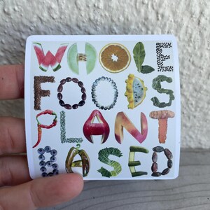 Whole Foods Plant Based Fridge Magnet - Healthy Reminder WFPB - Etsy
