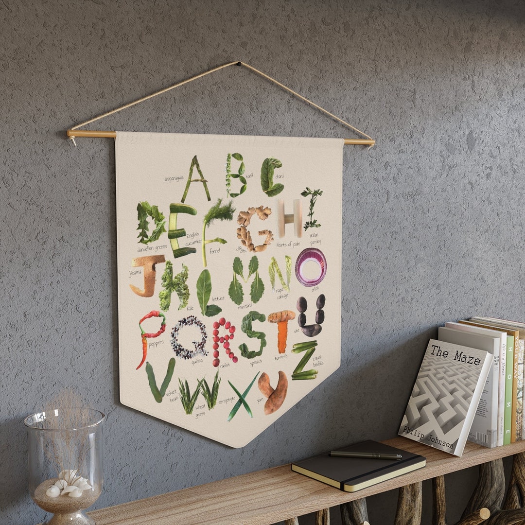 Vegetable Alphabet Nutrition Poster Nursery Art Vegetables - Etsy