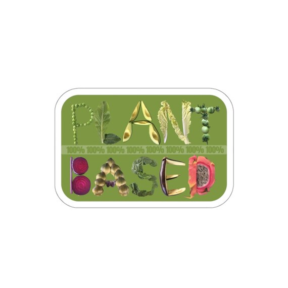 100% Plant Based Die-cut Stickers Plant-based Sticker - Etsy