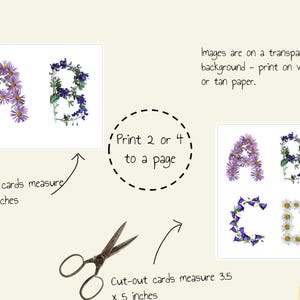 Wildflower Alphabet Printable Hanging Letter Cards | Phonetic Flower ...