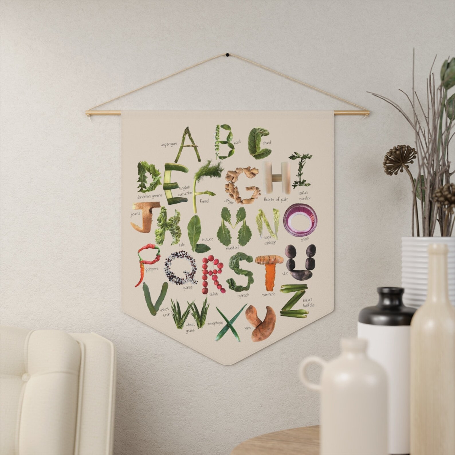 Vegetable Alphabet Nutrition Poster Nursery Art Vegetables - Etsy