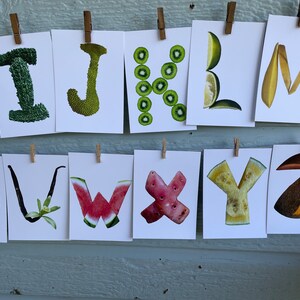 Fruits From A to Z - Printable Alphabet Banner With Labelled and ...