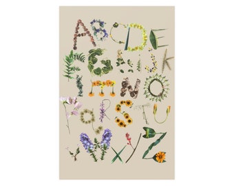 Woodland Alphabet Poster Phonetic Alphabet Poster Nature - Etsy