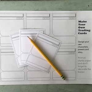 DIY Trading Card Template: Printable Card Activity (PDF) - Etsy