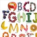 Fruit Nursery Art A Picture Alphabet Made With Fruits From A Z - Etsy