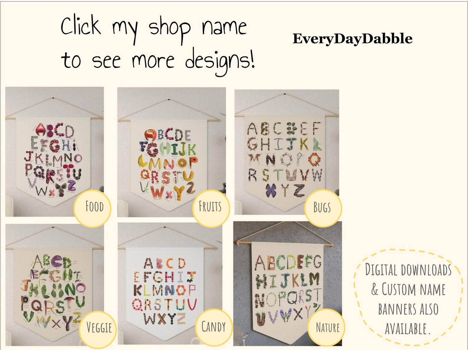 Colorful Vegetable Alphabet Wall Hanging - Healthy Eating Decor for ...