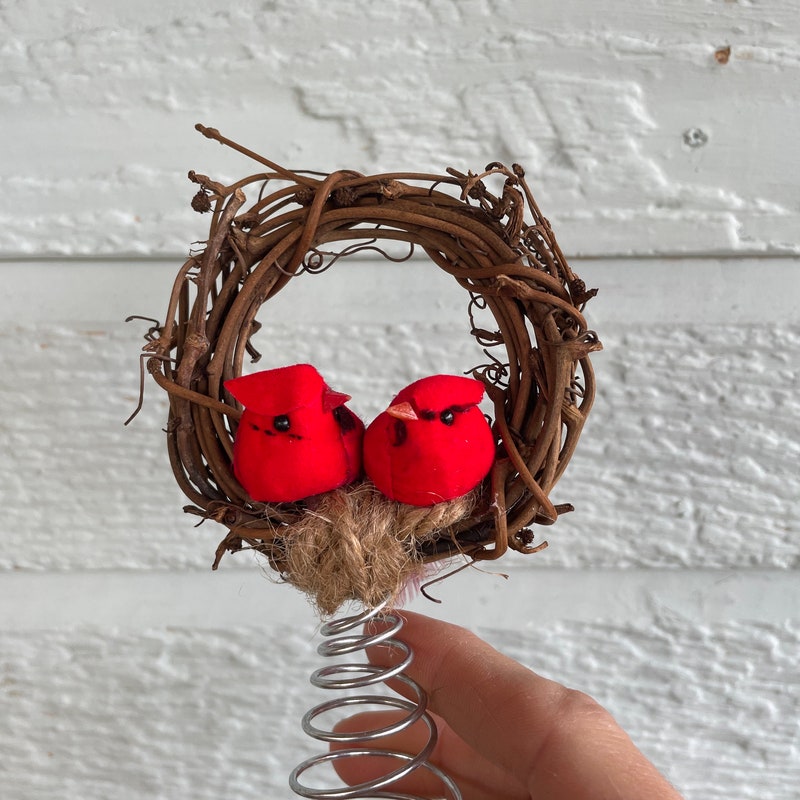 Cardinal Christmas Tree Topper - Etsy