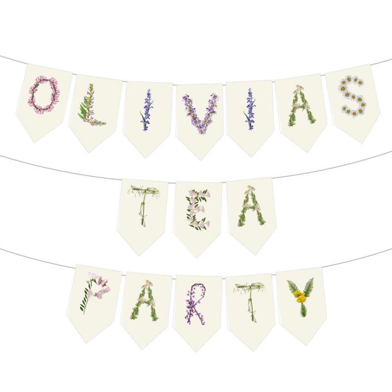 Personalizable Tea Party Bridal Shower Banner - Bride to Be Banner ...