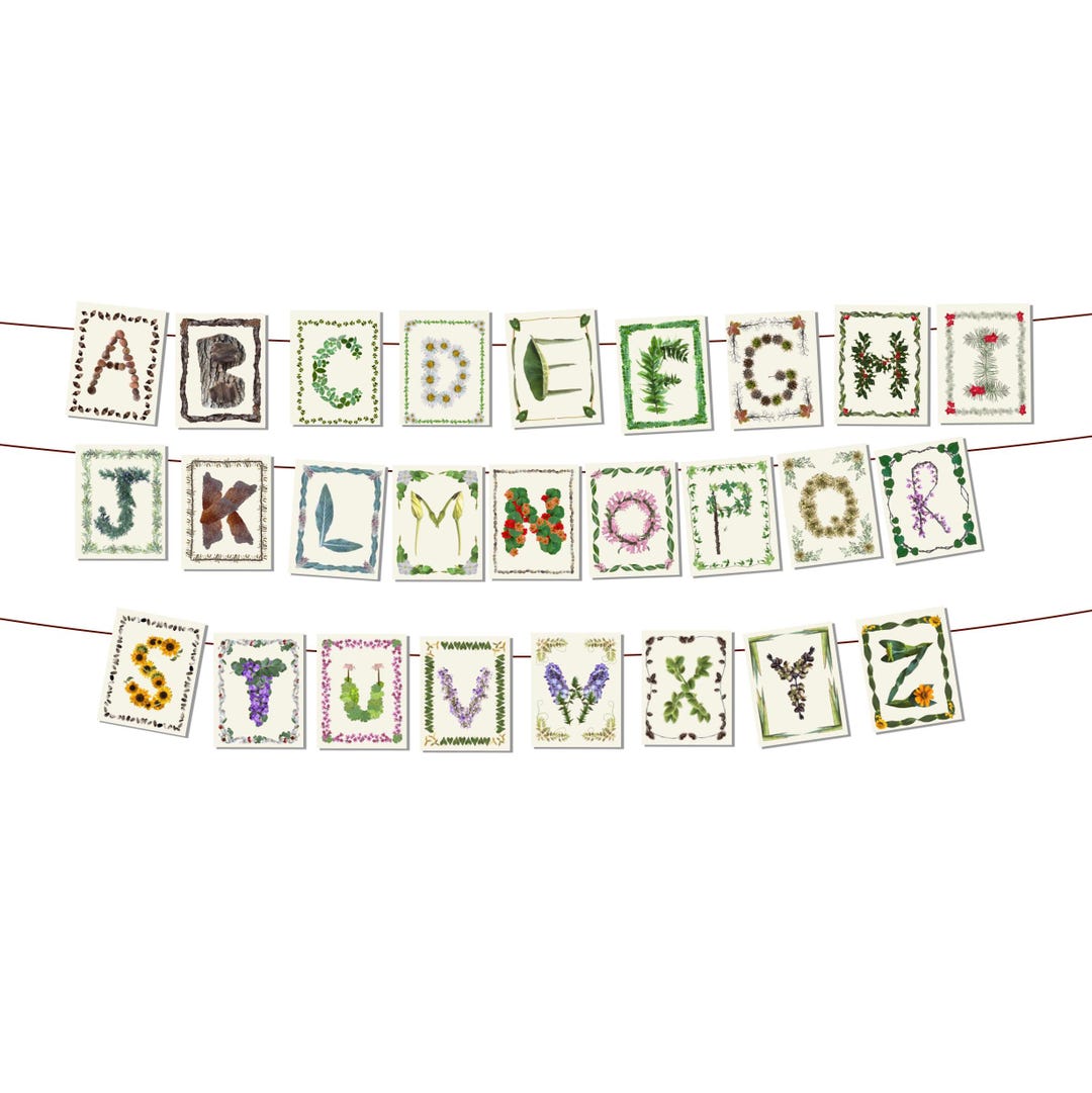Printable Alphabet for a Woodland Classroom or Nursery, Make a Unique ...