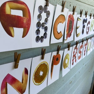 Fruits From A to Z - Printable Alphabet Banner With Labelled and ...