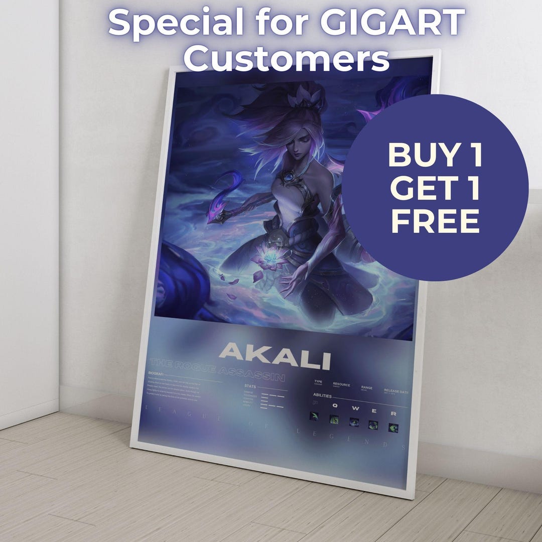 Akali League of Legends Poster |buy 1 Get 1 Free(poster) | League of ...