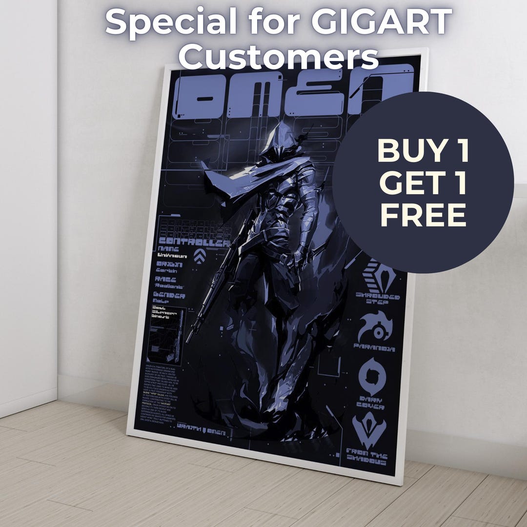 Omen Valorant Poster |buy 1 Get 1 Free Poster | All Valorant Agents ...