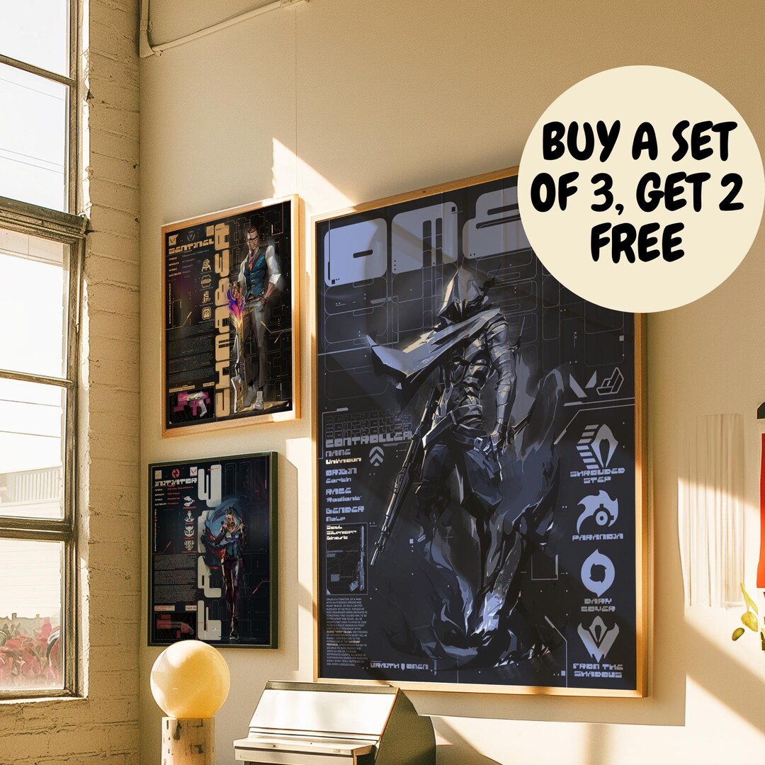 Valorant Poster Set of 3 |buy 3 Get 2 Free Poster | All Valorant Agents ...