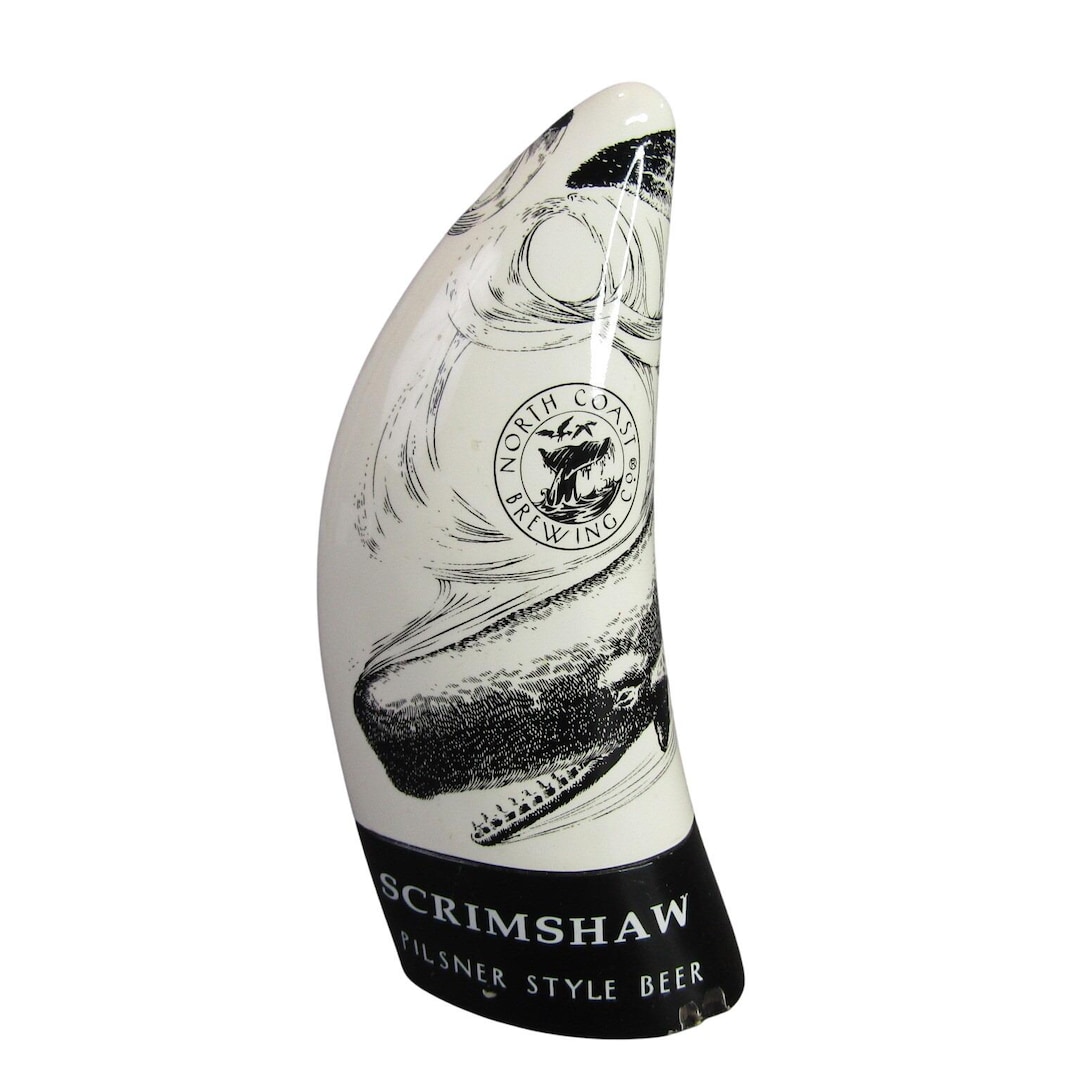 North Coast Brewing Scrimshaw Beer Tap Handle 7" Pilsner Style Whale ...