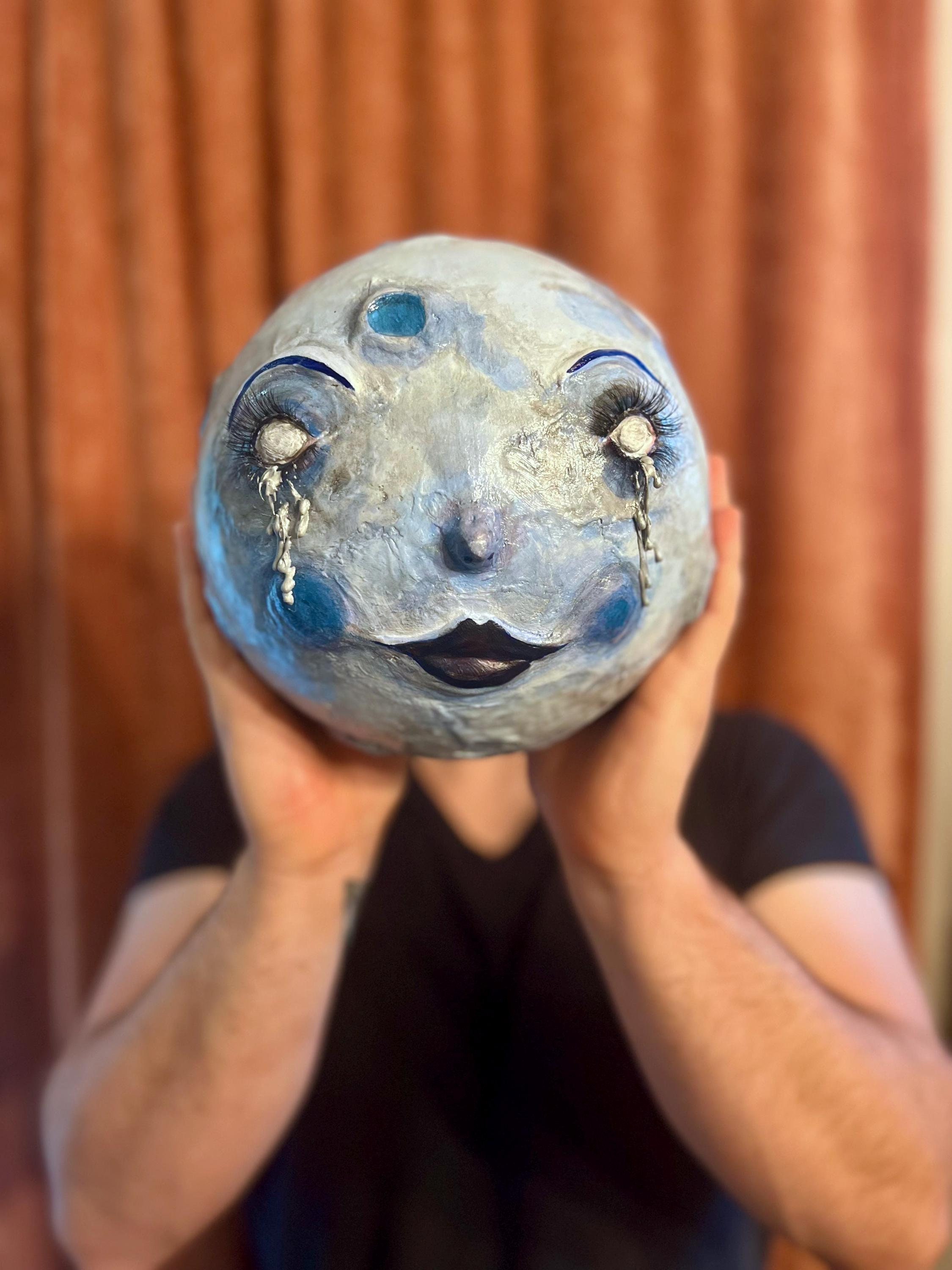 Whimsigothic Paper Mâché Moon - Etsy