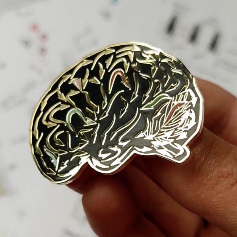Brain Pin - Etsy