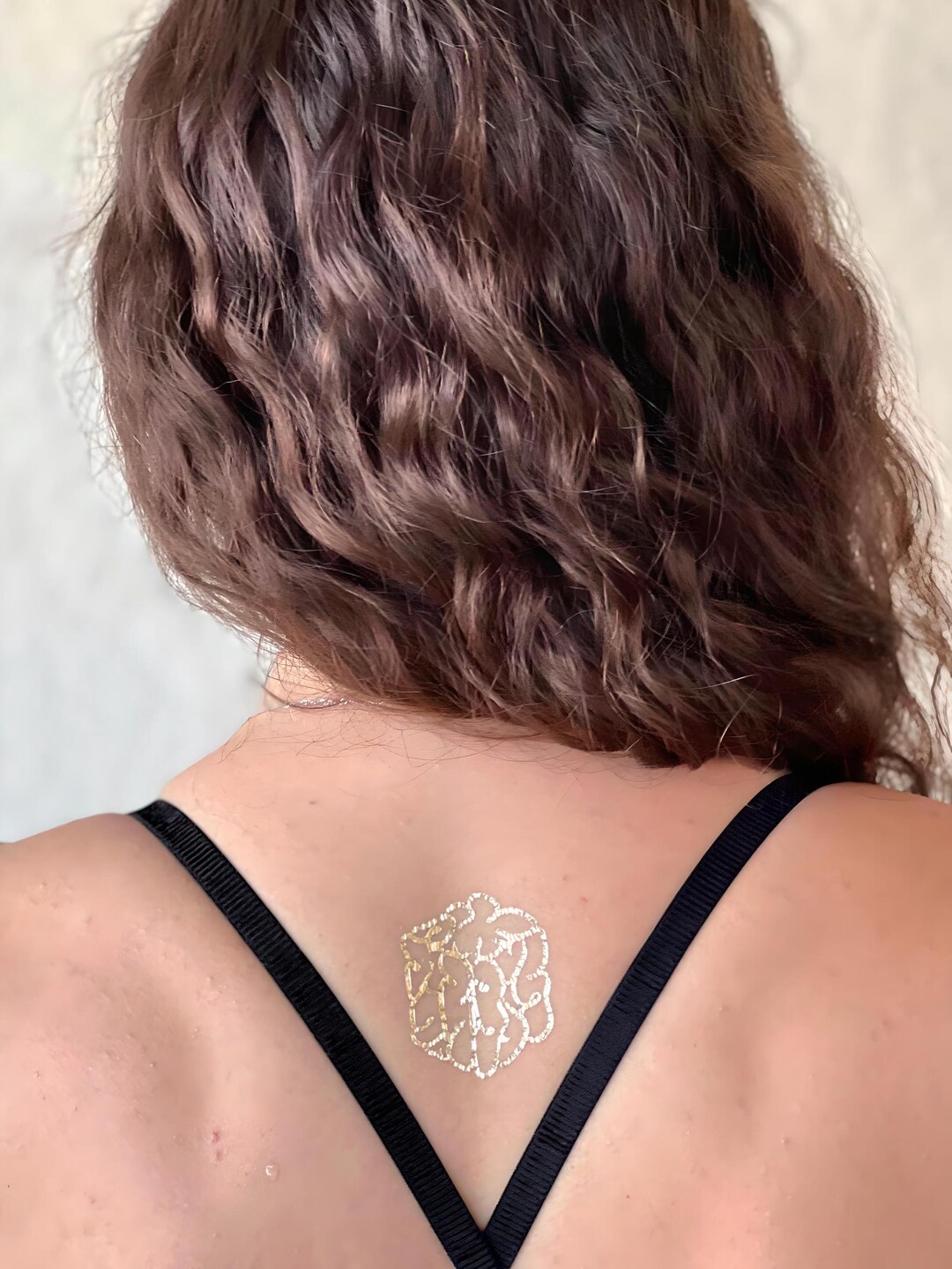Gold Temporary Tattoo - Etsy