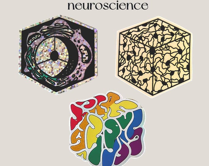 Mind Neuron Business Sticker Science Sticker Pack, Neuroscience Gift ...