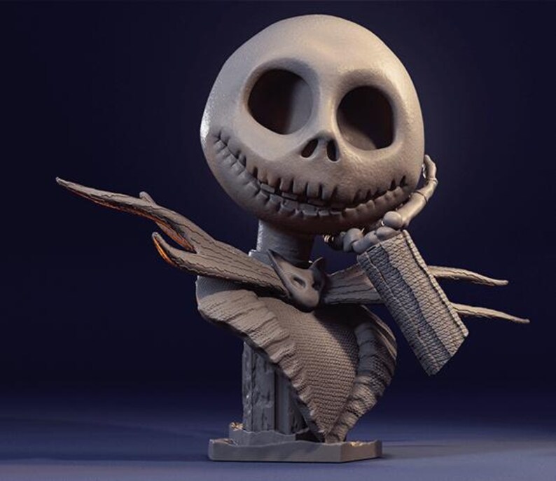Halloween Jack Skellington Bust Inspired Diorama High Quality STL, 3D ...