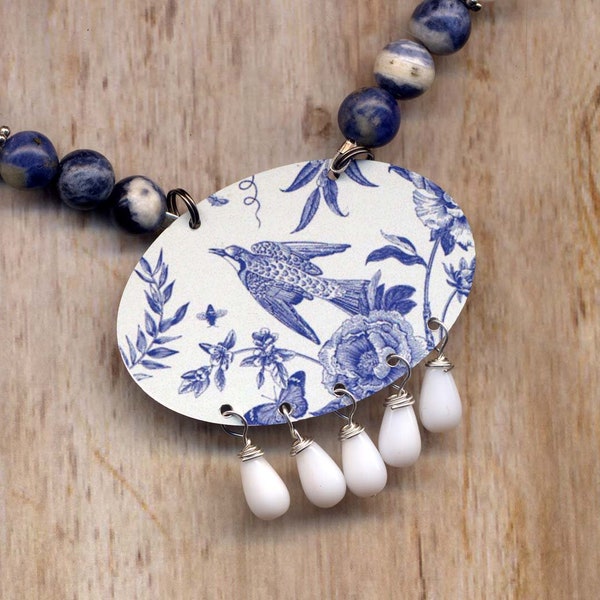 Blue Bird Necklace - Etsy