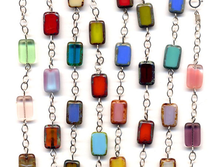Sterling Silver Multi Color Necklace, All Sterling Silver Long Size ...