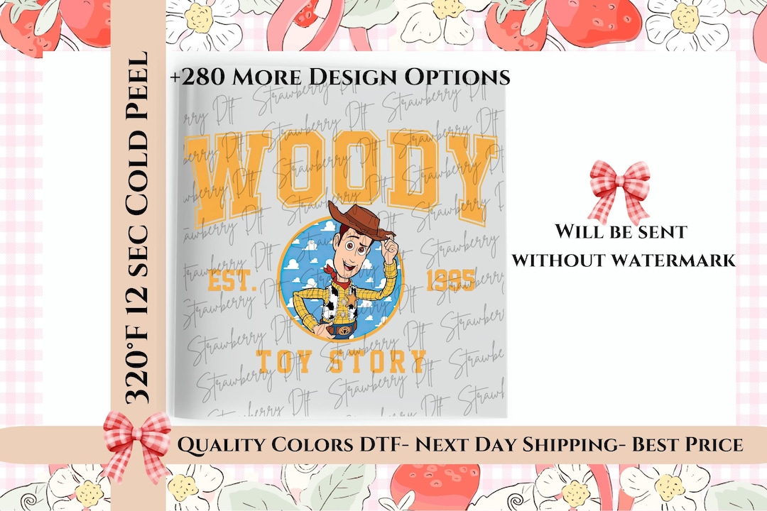 Disney Toy Story Woody DTF, Toy Story Characters DTF Transfer, Toy ...