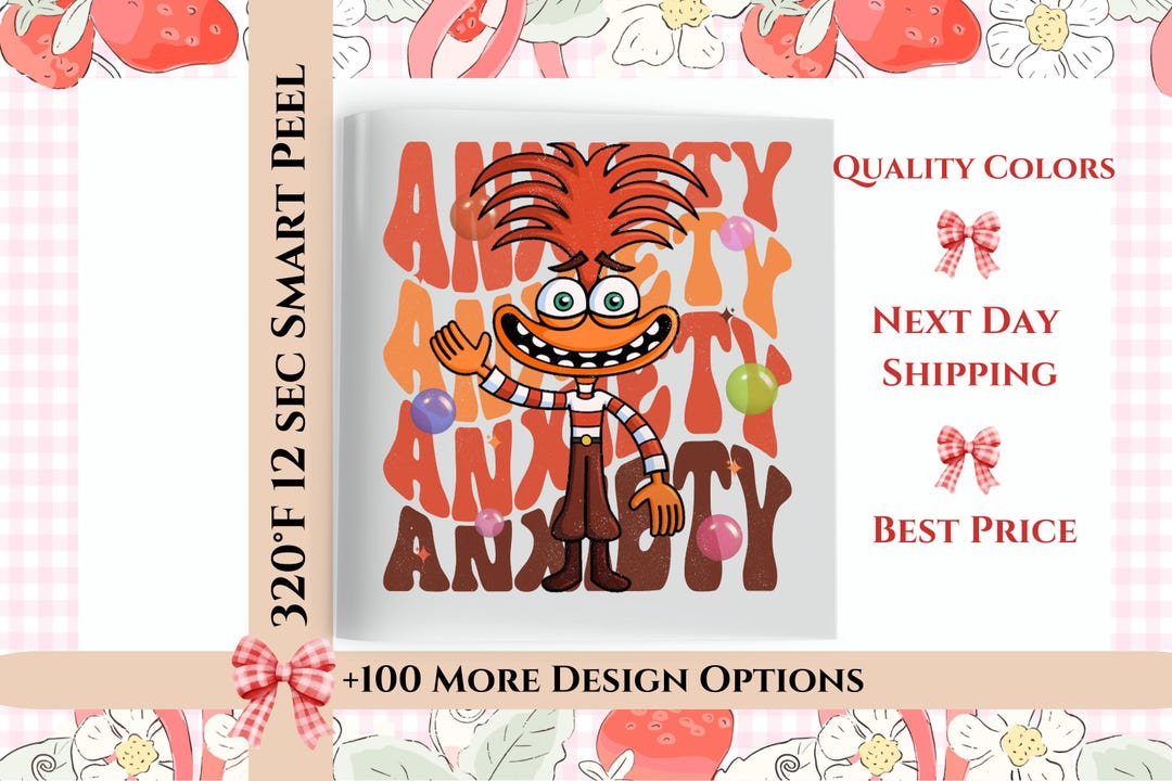 Retro Anxiety Disney Inside Out Dtf, Inside Out Anxiety to Press ...