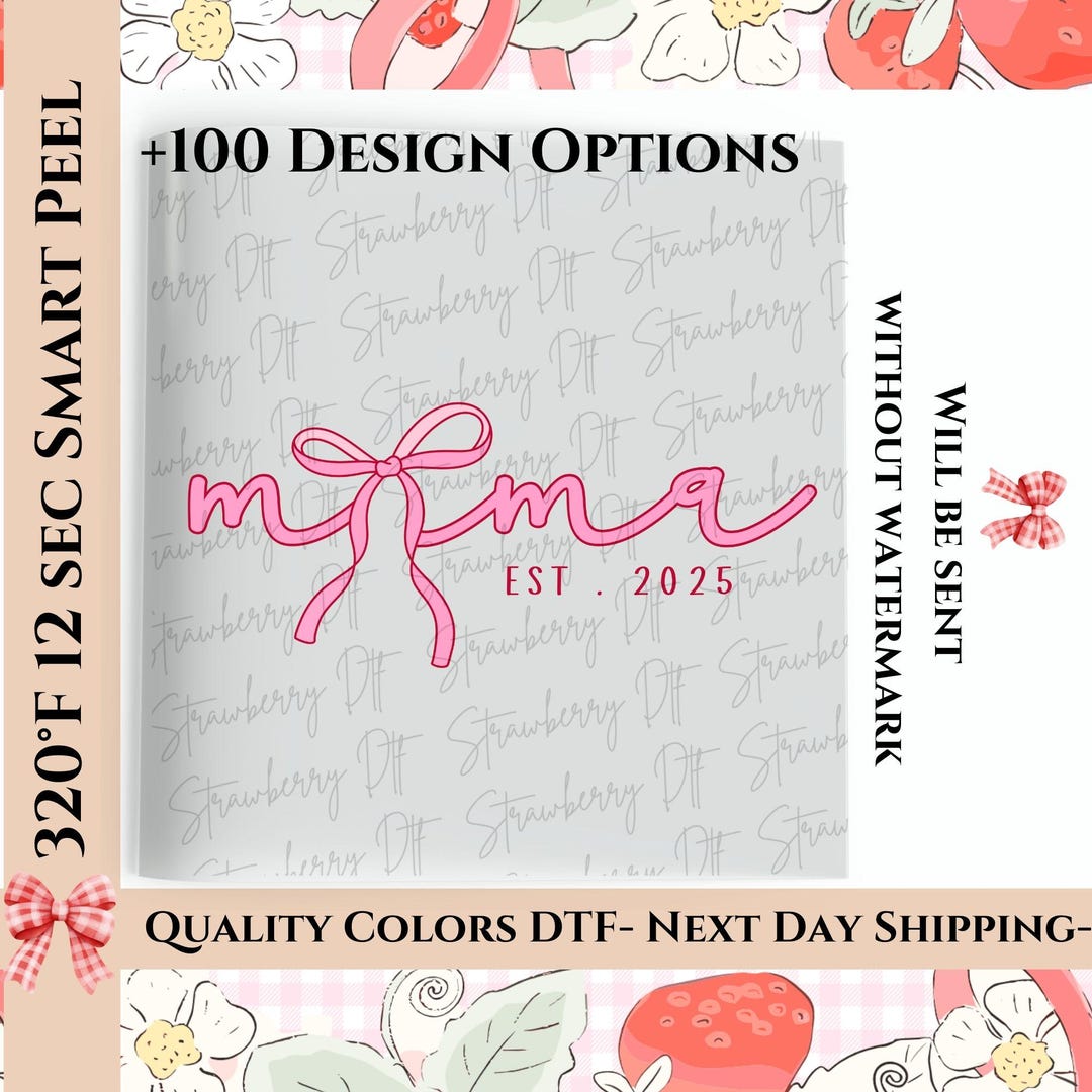 Coquette Mama Est 2026 Dtf, Pink Mothers Day Dtf, Mama Coquette Ready ...