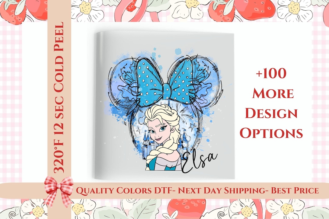 Disney Princess Dtf, Watercolor Elsa Dtf Transfers, Best Day Ever Ready ...