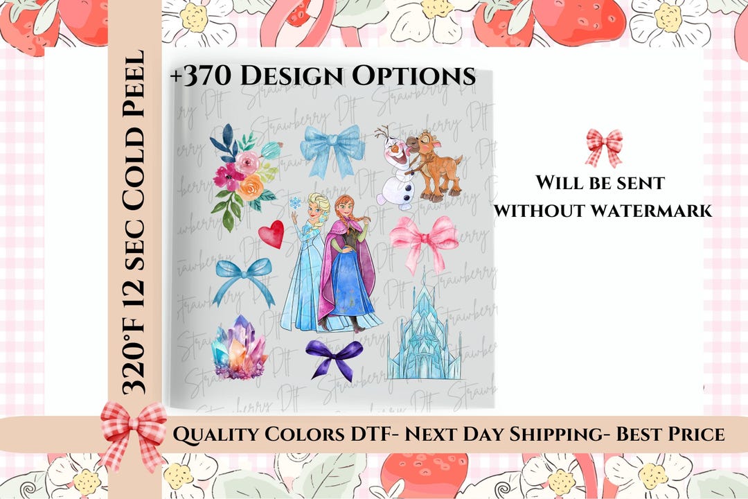 Coquette Elsa Dtf, Coquette Anna Dtf, Watercolor Elsa and Anna Dtf ...