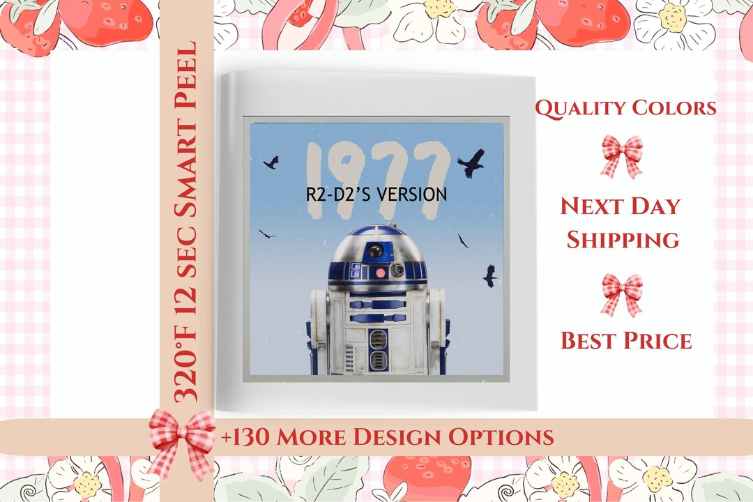 Disney Star Wars R2D2 DTF Transfer, Disney Star Wars Transfer, Disney ...