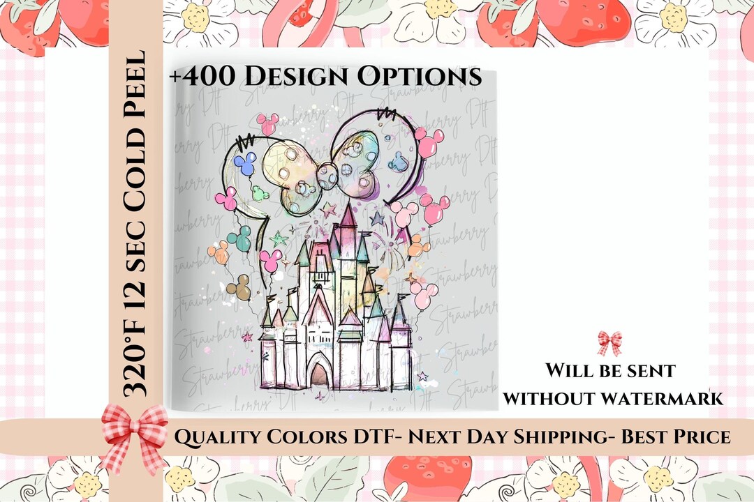 Watercolor Princess Castle Dtf, Disney Princess Dtf, Disney Princess ...