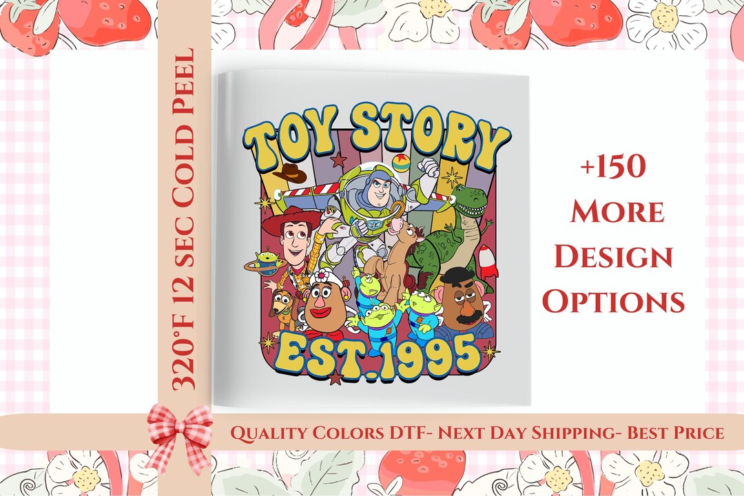Retro Toy Story Dtf Transfer Print, Toy Story Est. 1995 Ready to Press ...