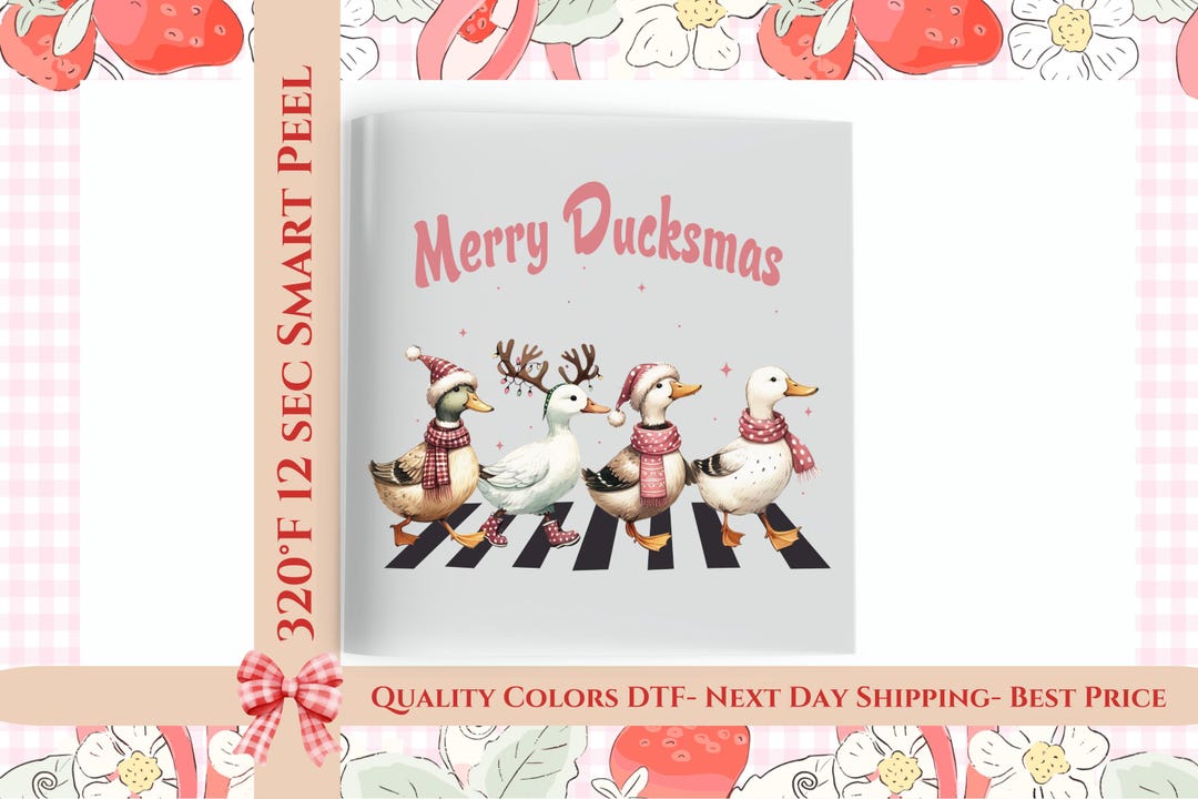 Merry Duckmas Dtf Transfer, Retro Christmas Dtf Transfers, Christmas ...