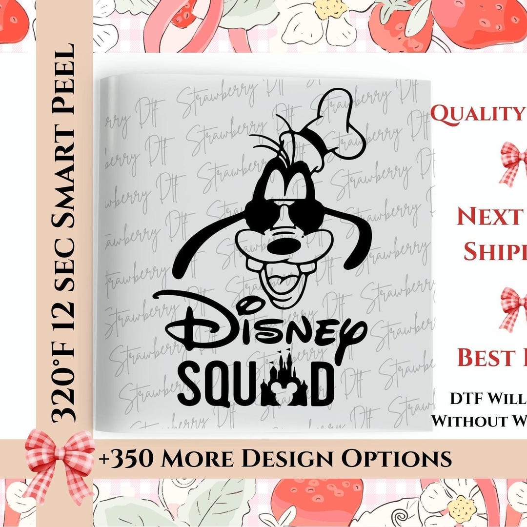 Goffy Disney Squad DTF Transfer, Mickey and Friends Dtf, Disney Ready ...