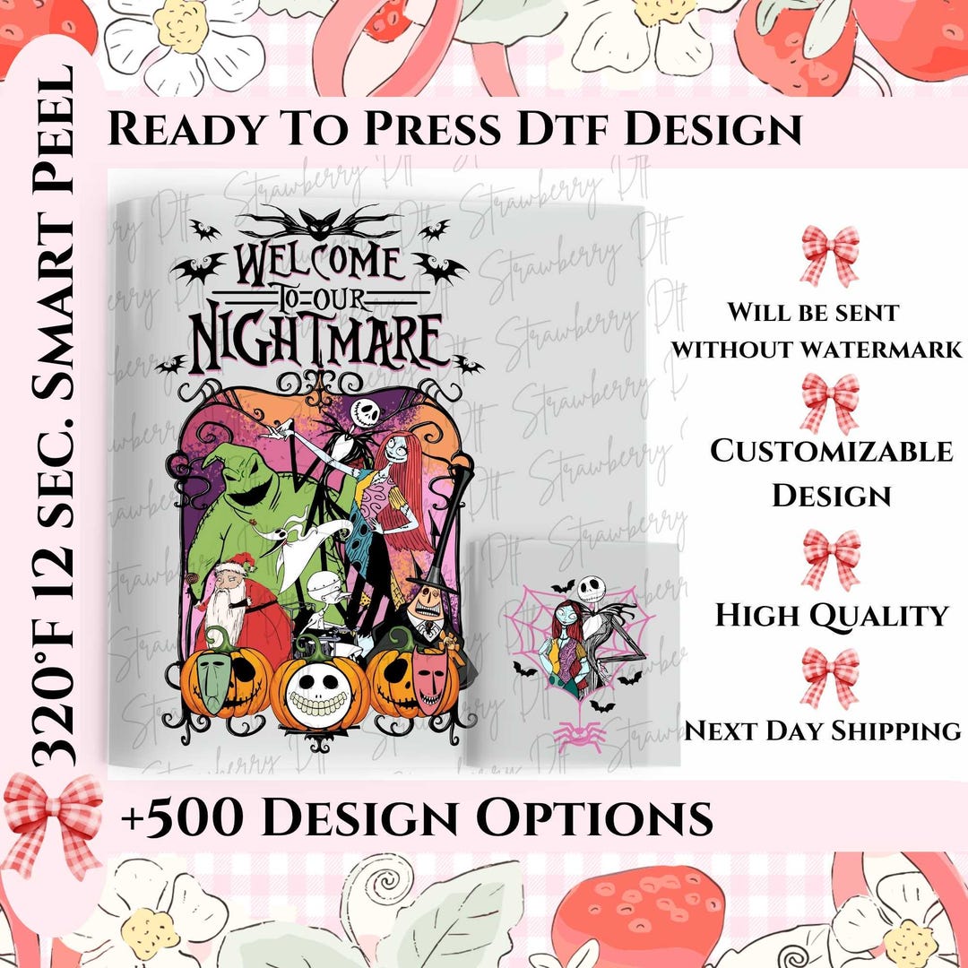 Welcome to Our Nightmare Dtf, Retro Halloween Dtf, Nightmare Characters ...
