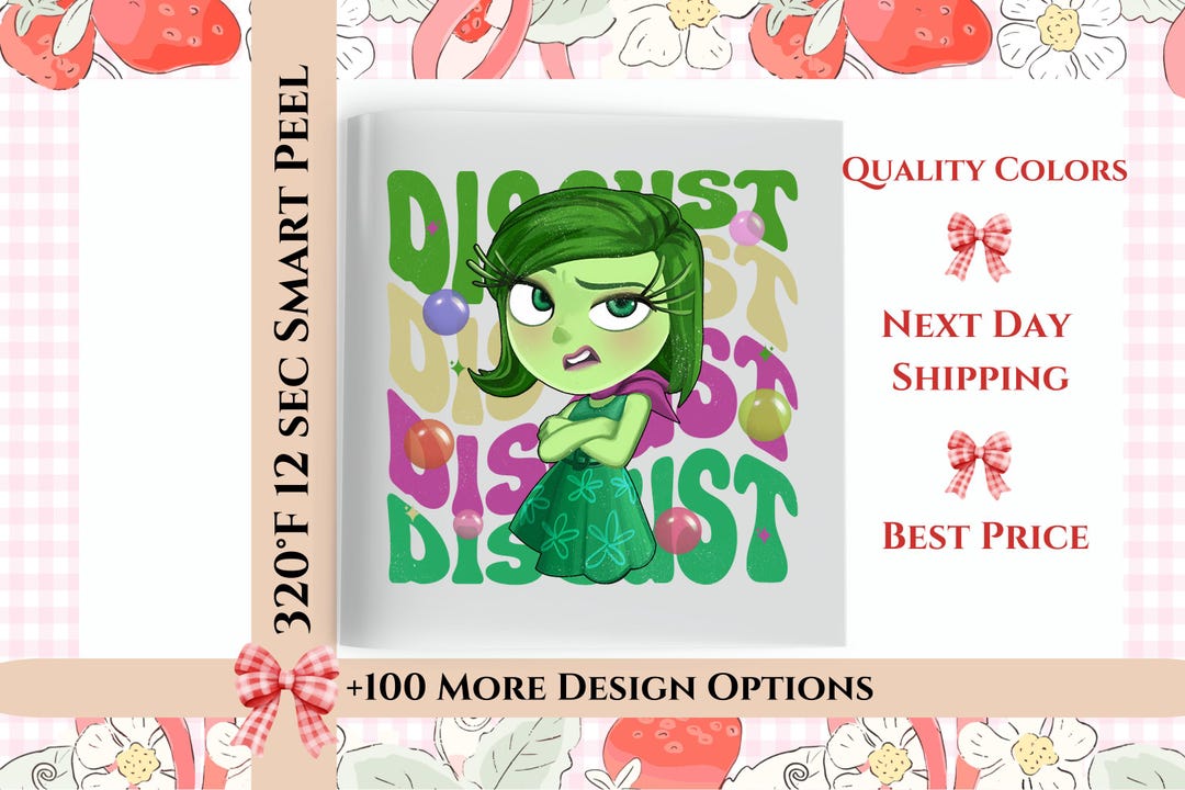 Retro Disgust Disney Inside Out Dtf, Inside Out to Press, Disney Inside ...